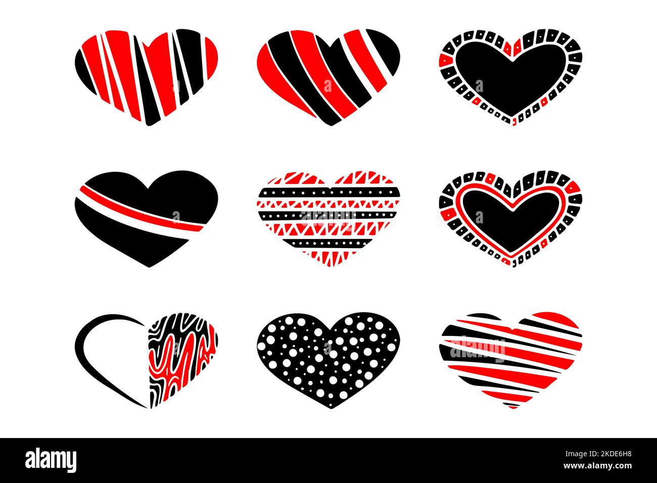 Heart icon set. Isolated on white background Stock Vector Image & Art ...