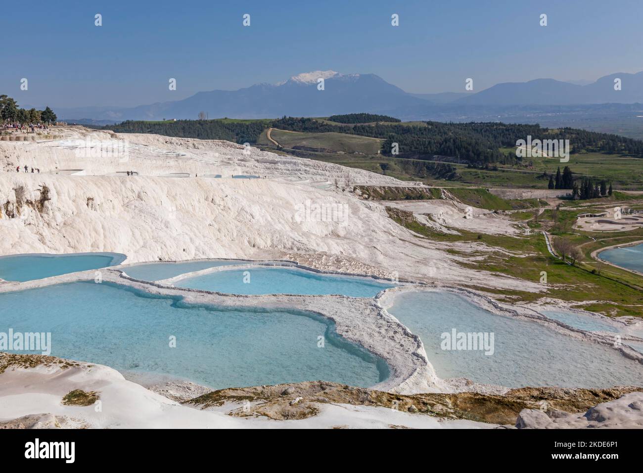 Sintered limestone terraces of Pamukkale, Pamukkale, Denizli Province ...