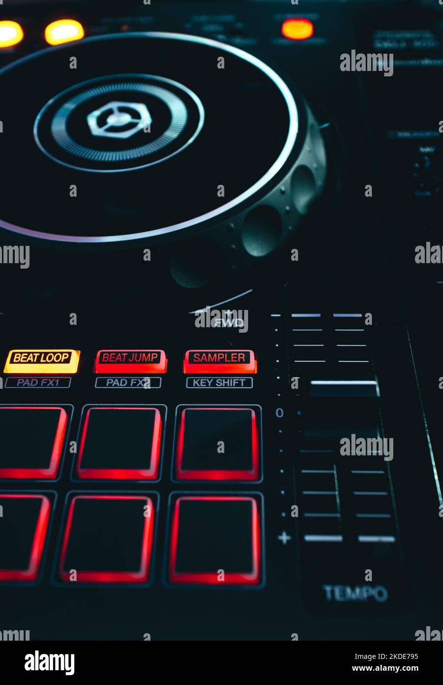 Deck, DJ, console, button, Pioneer Stock Photo - Alamy
