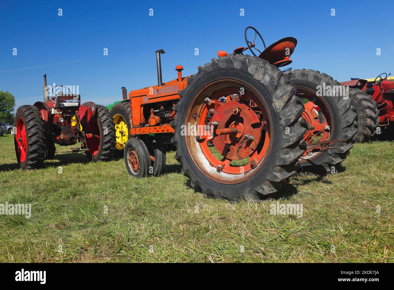 Vintage farm trucks, farm event, Hinchinbrook, Province of Quebec ...
