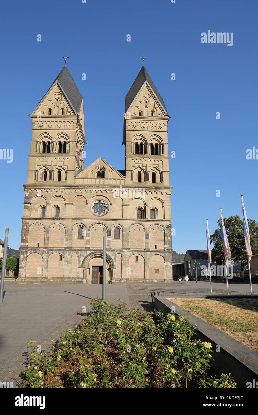 Late Romanesque Church of the Assumption of Mary with twin towers ...