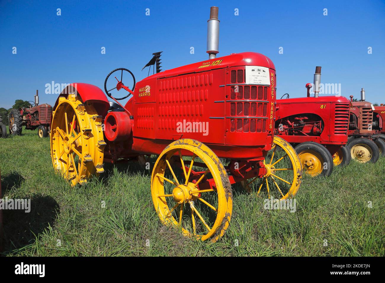 Vintage farm trucks, farm event, Hinchinbrook, Province of Quebec ...