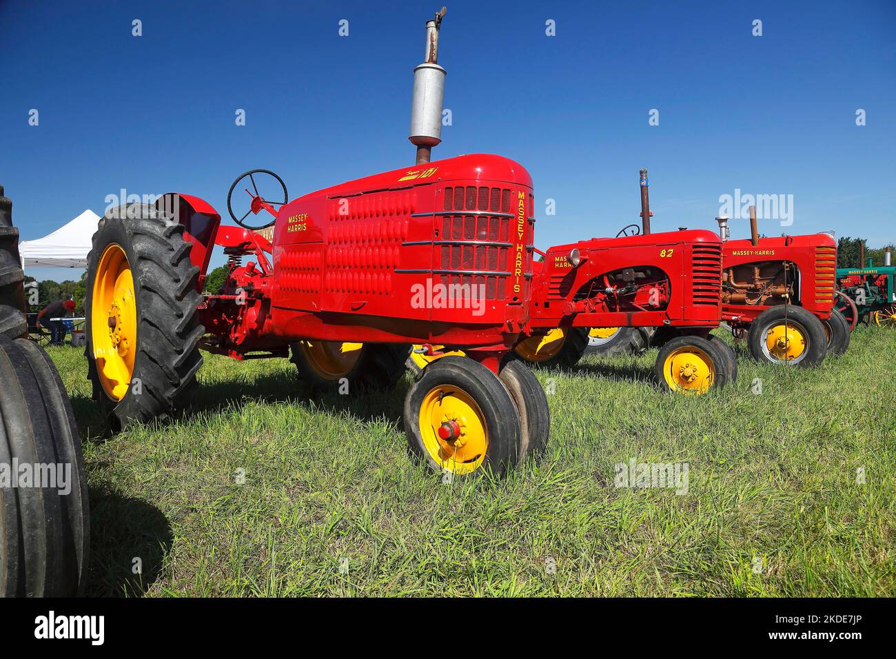 Vintage farm trucks, farm event, Hinchinbrook, Province of Quebec ...