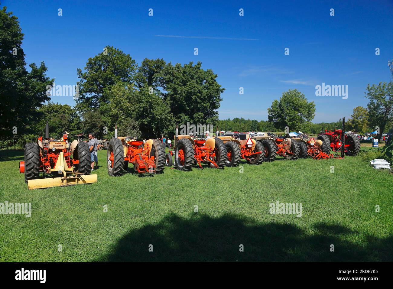 Vintage farm trucks, farm event, Hinchinbrook, Province of Quebec ...