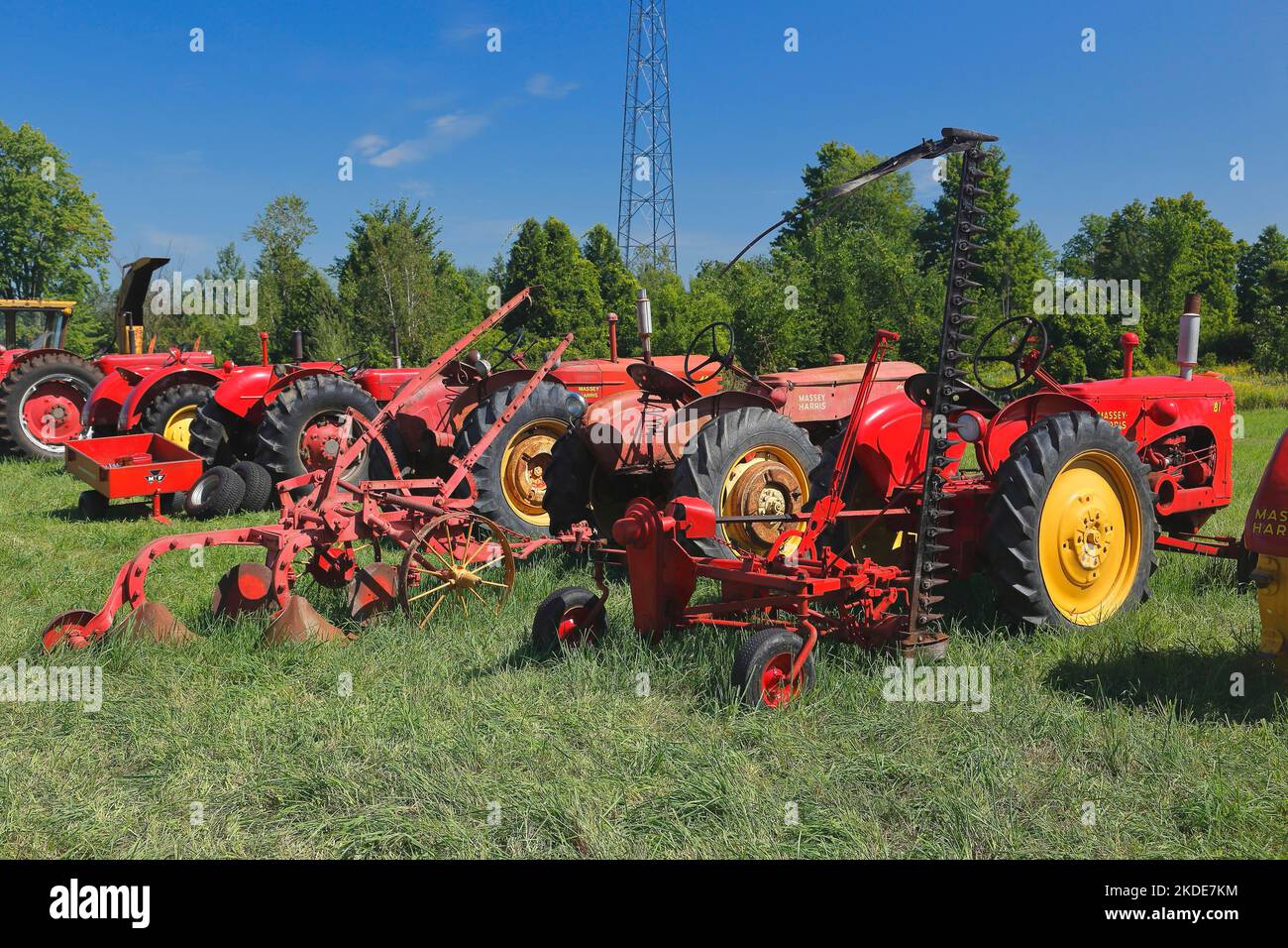 Vintage farm trucks, farm event, Hinchinbrook, Province of Quebec ...