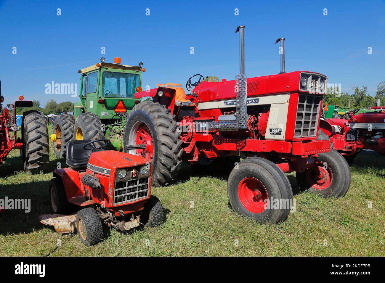 Vintage farm trucks, farm event, Hinchinbrook, Province of Quebec ...
