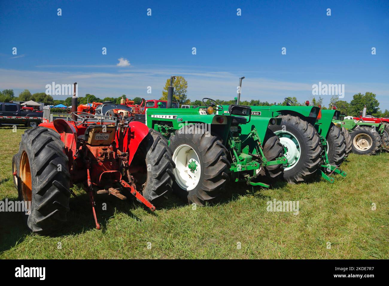 Vintage farm trucks, farm event, Hinchinbrook, Province of Quebec ...