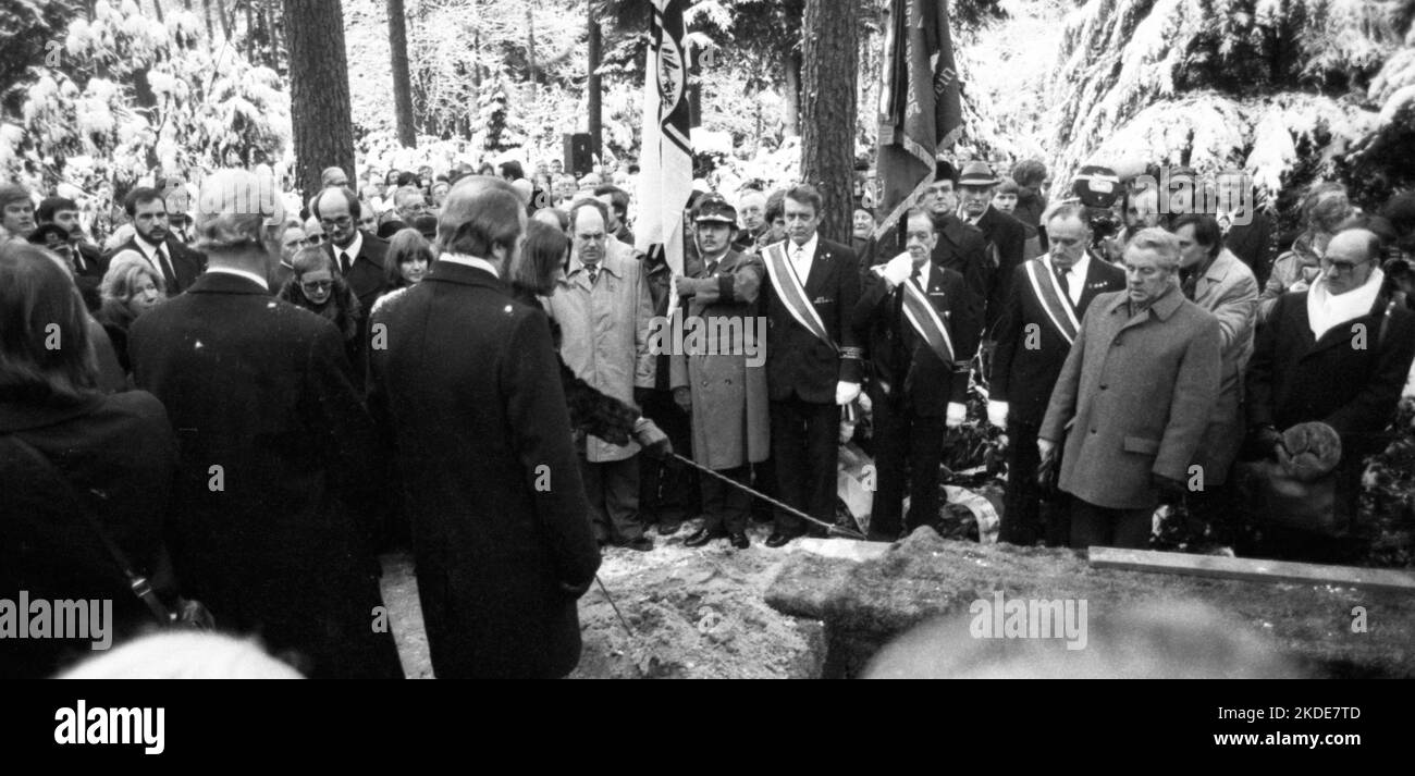 The funeral of Grand Admiral Karl Doenitz, a Hitler confidant who was ...