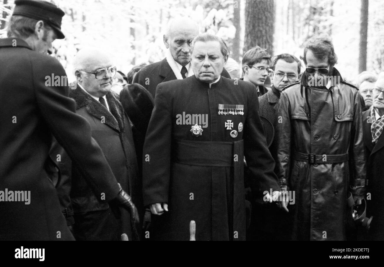 The funeral of Grand Admiral Karl Doenitz, a Hitler confidant who was ...