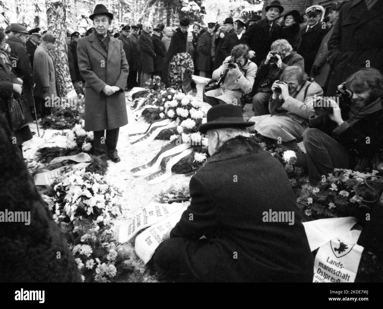 The funeral of Grand Admiral Karl Doenitz, a Hitler confidant who was ...