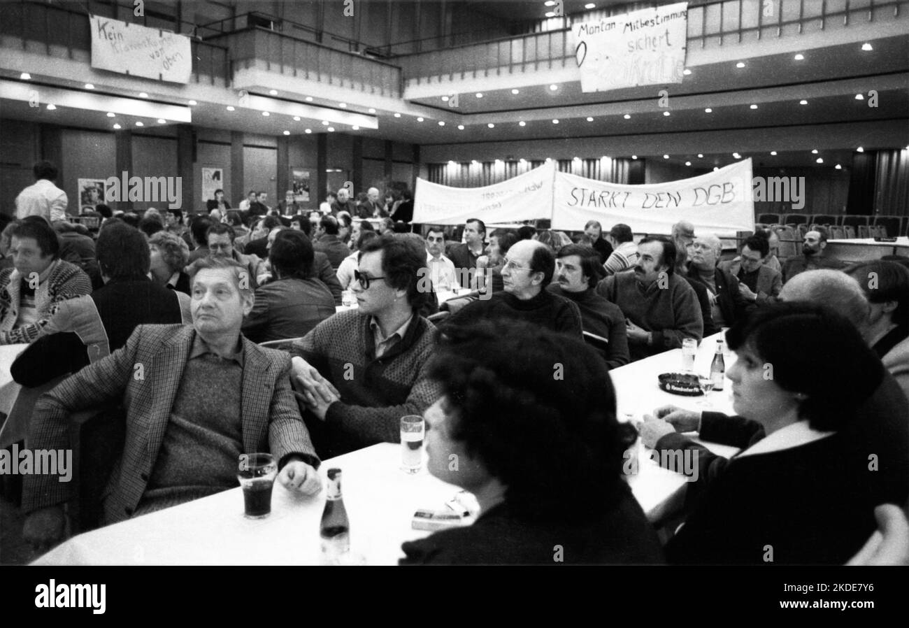 IG Metall conference on coal and steel co-determination. 30.01.1981 in ...