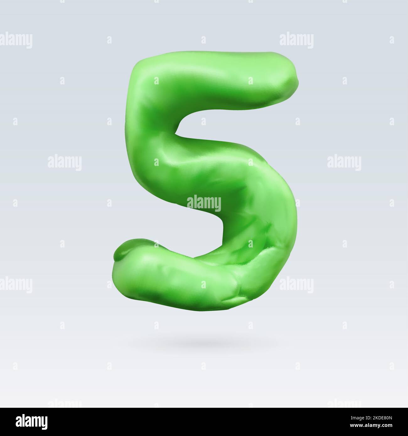 Number Five Green Color Isolated on Background Stock Vector Image & Art ...