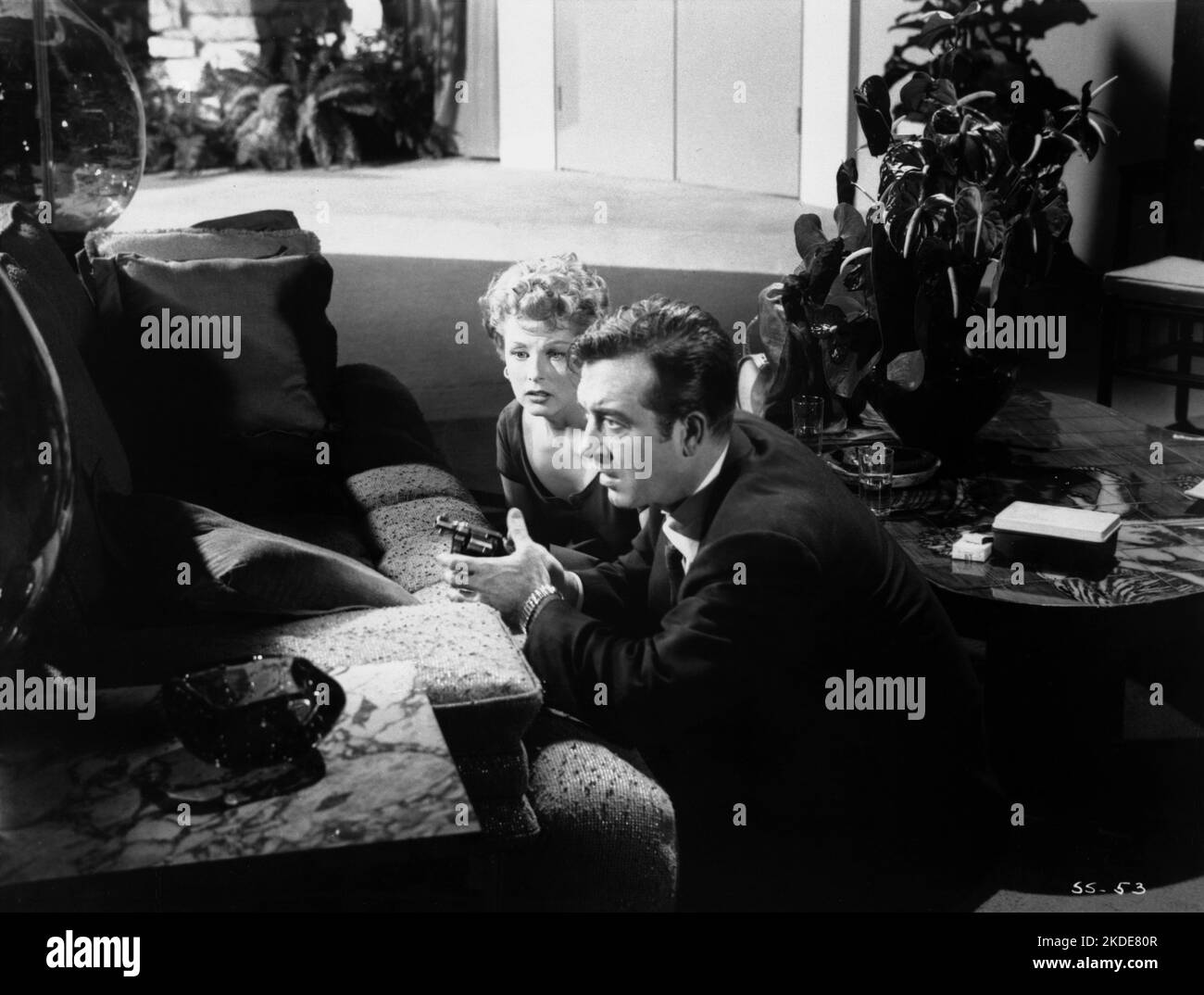 ARLENE DAHL and JOHN PAYNE in SLIGHTLY SCARLET 1956 director ALLAN DWAN ...