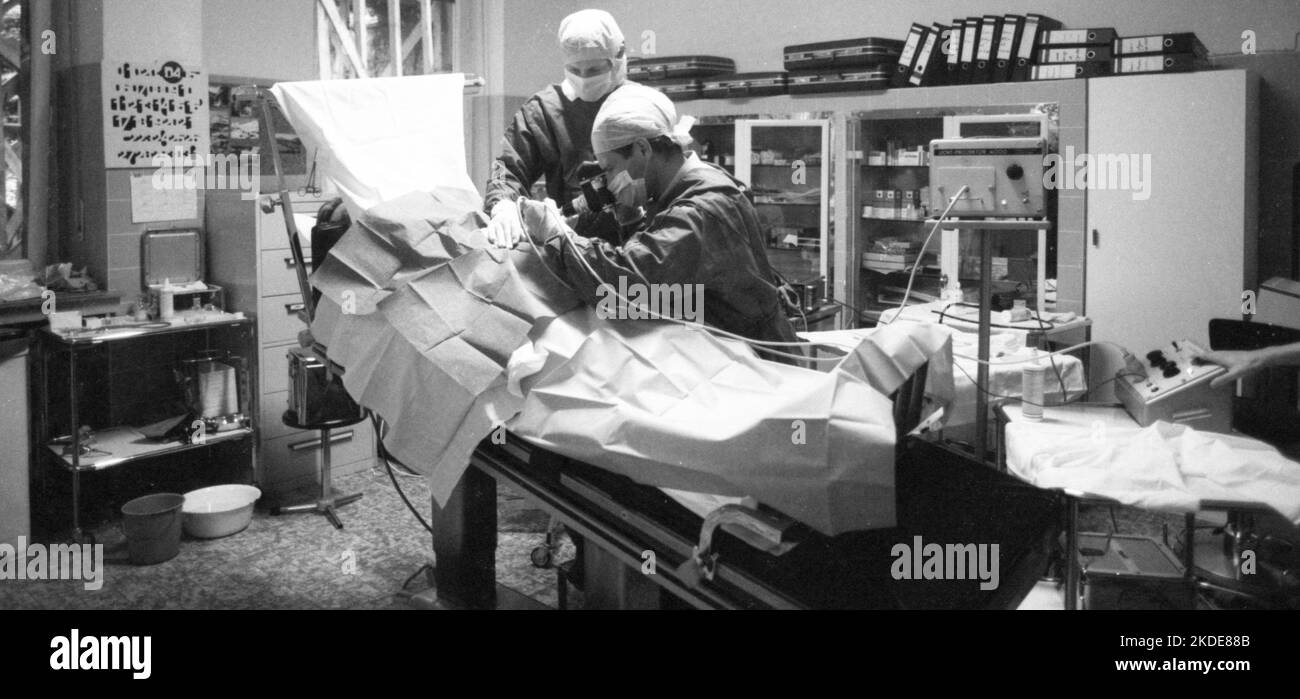 Everyday life at the General Hospital in October 1981, Germany Stock ...