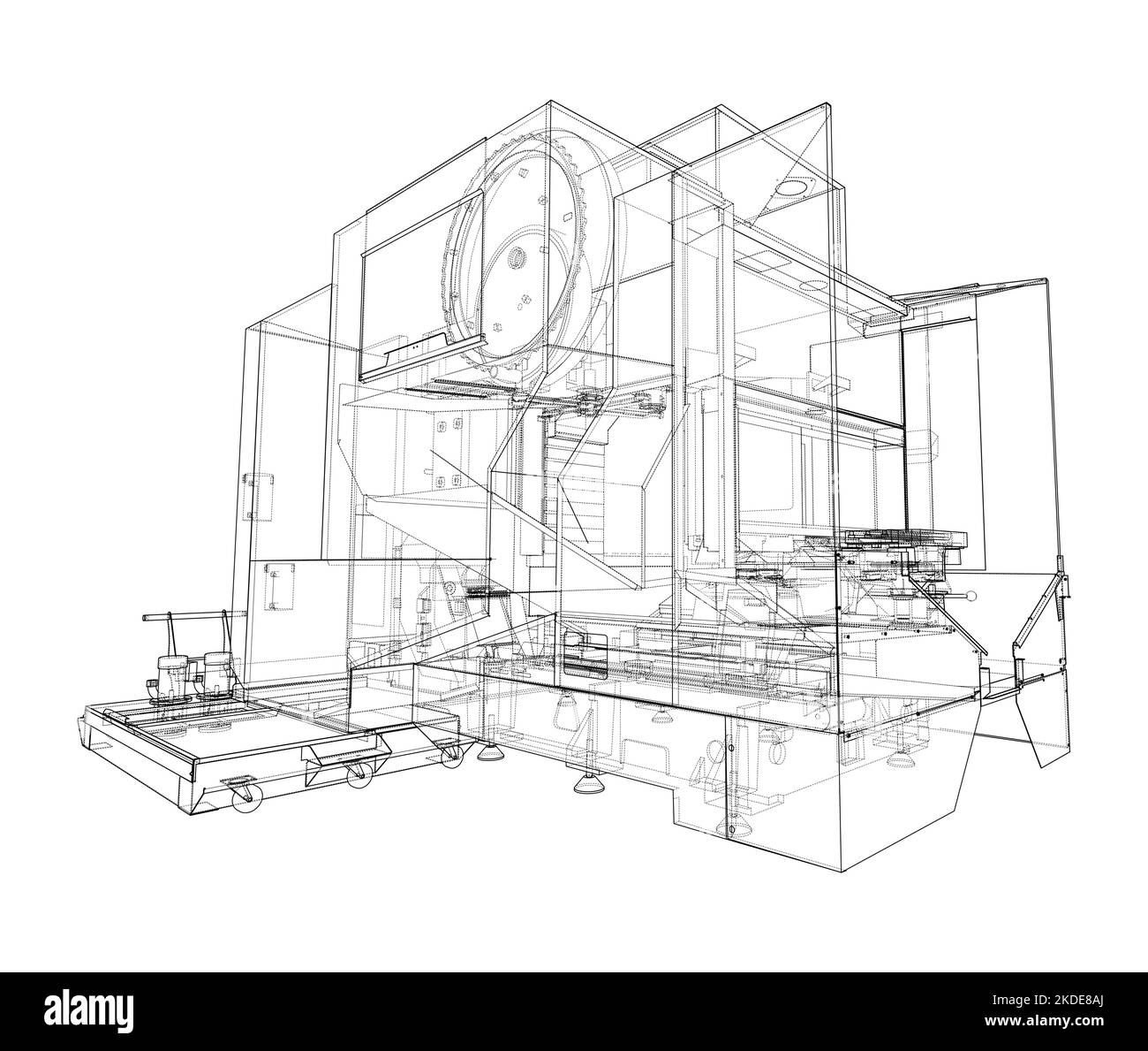 Metalworking Cnc Milling Machine Vector Stock Vector Image And Art Alamy
