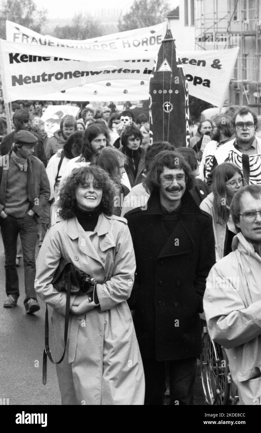 Easter action of the peace movement against nuclear missiles in the ...