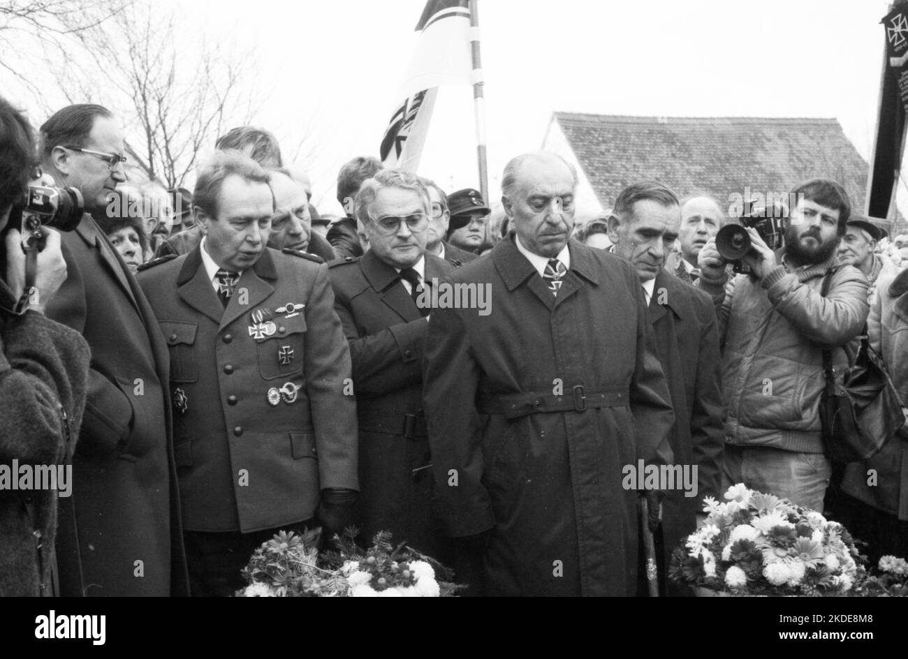 The funeral of Hans-Ullrich Rudel, the only Knight's Cross winner with ...