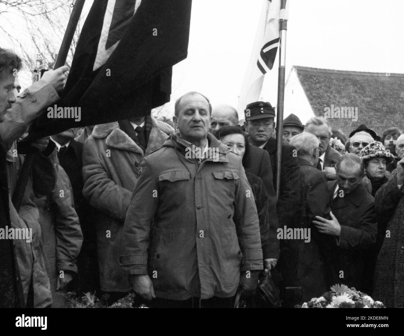 The funeral of Hans-Ullrich Rudel, the only Knight's Cross winner with ...