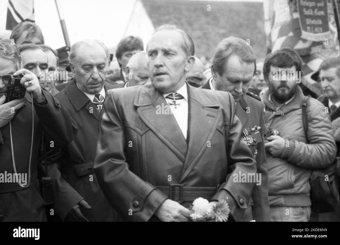 The funeral of Hans-Ullrich Rudel, the only Knight's Cross winner with ...
