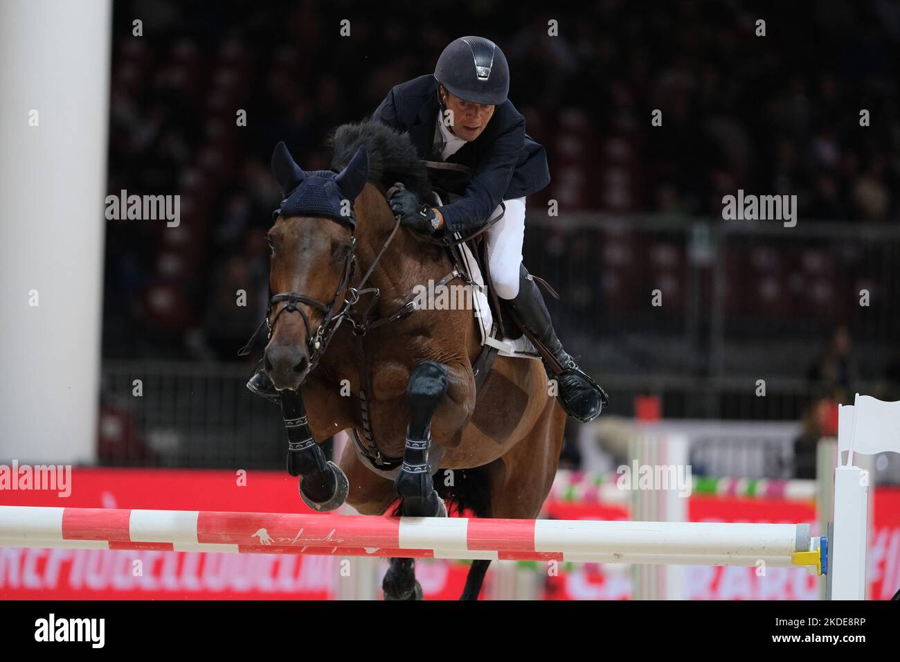 Verona, Italy. 05th Nov, 2022. Lars Bak Andersen riding Ethene during 2022 Longines FEI Jumping ...