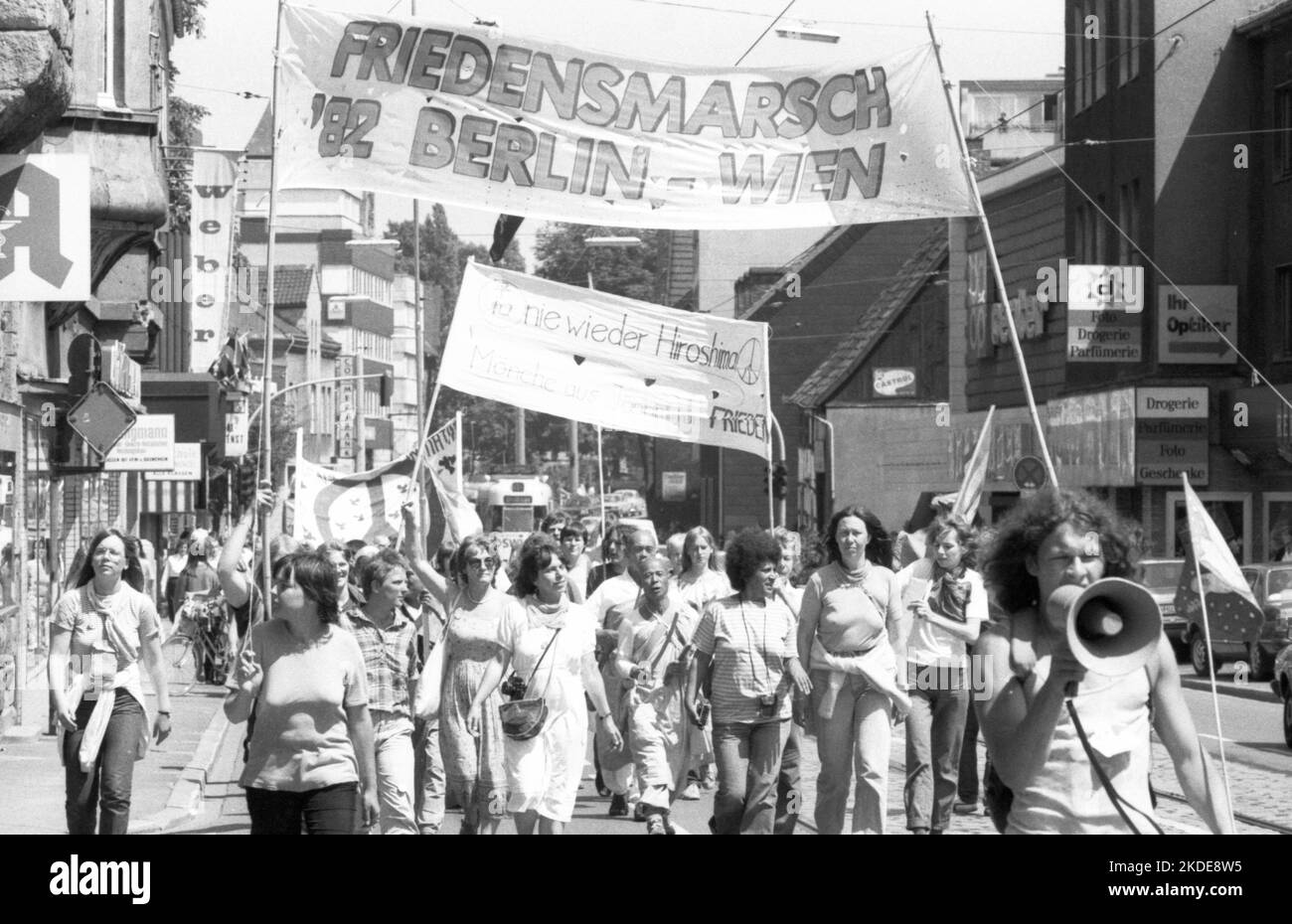 The route of the Women's Peace March 1982 Berlin-Vienna led via ...