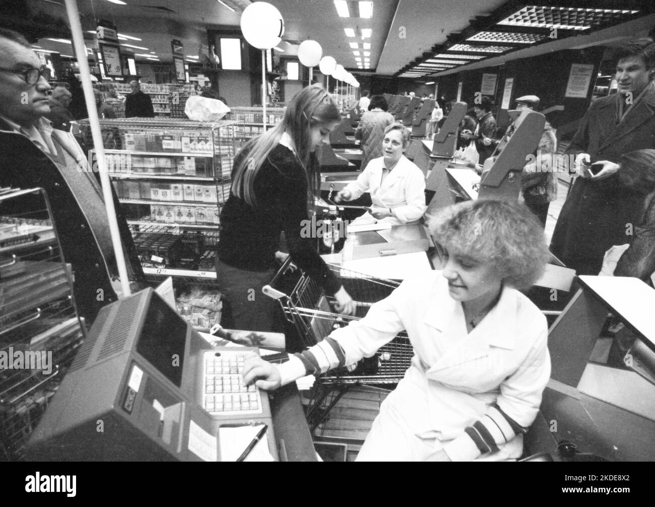 The food department of the department stores' Karstadt 1982, Germany ...