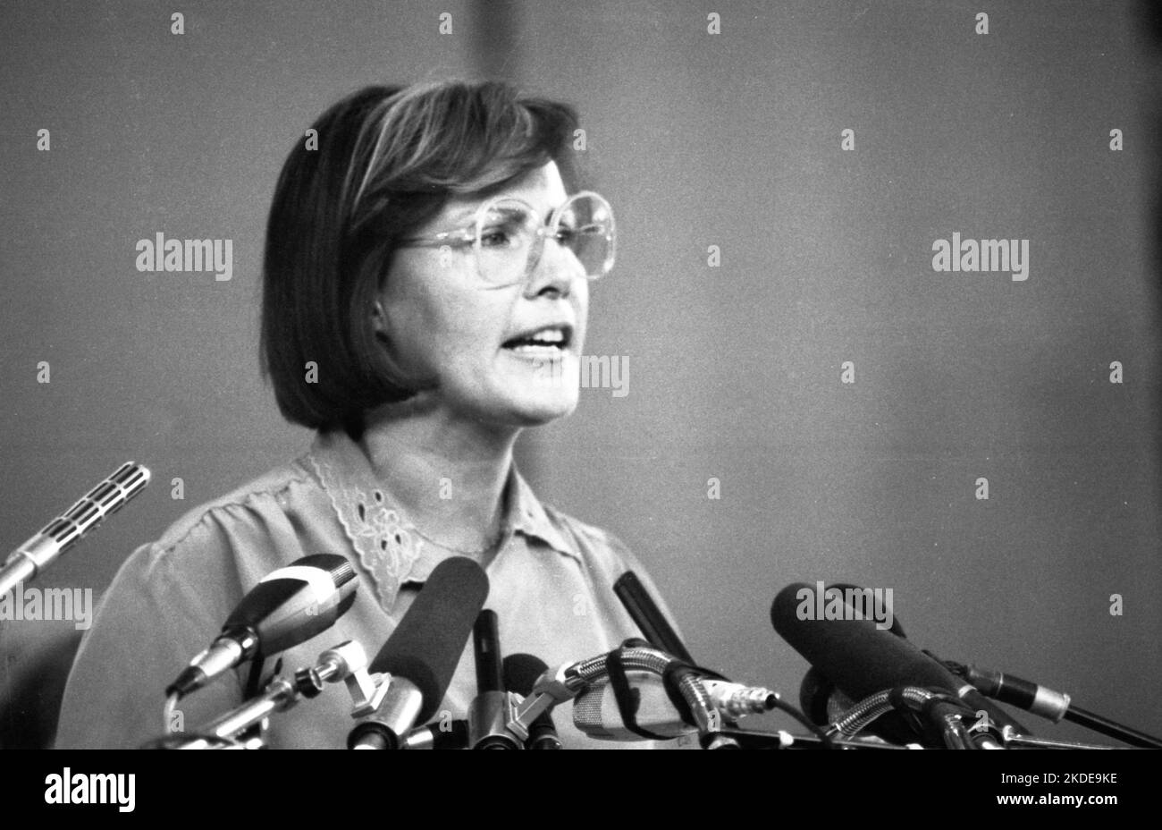 SPD Party Conference April 1982. Heidemarie Wieczorek-Zeul, Germany ...