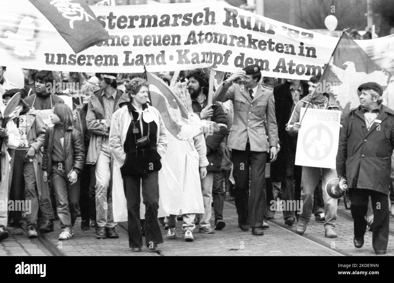The traditional Easter March Ruhr 1982, Germany Stock Photo - Alamy