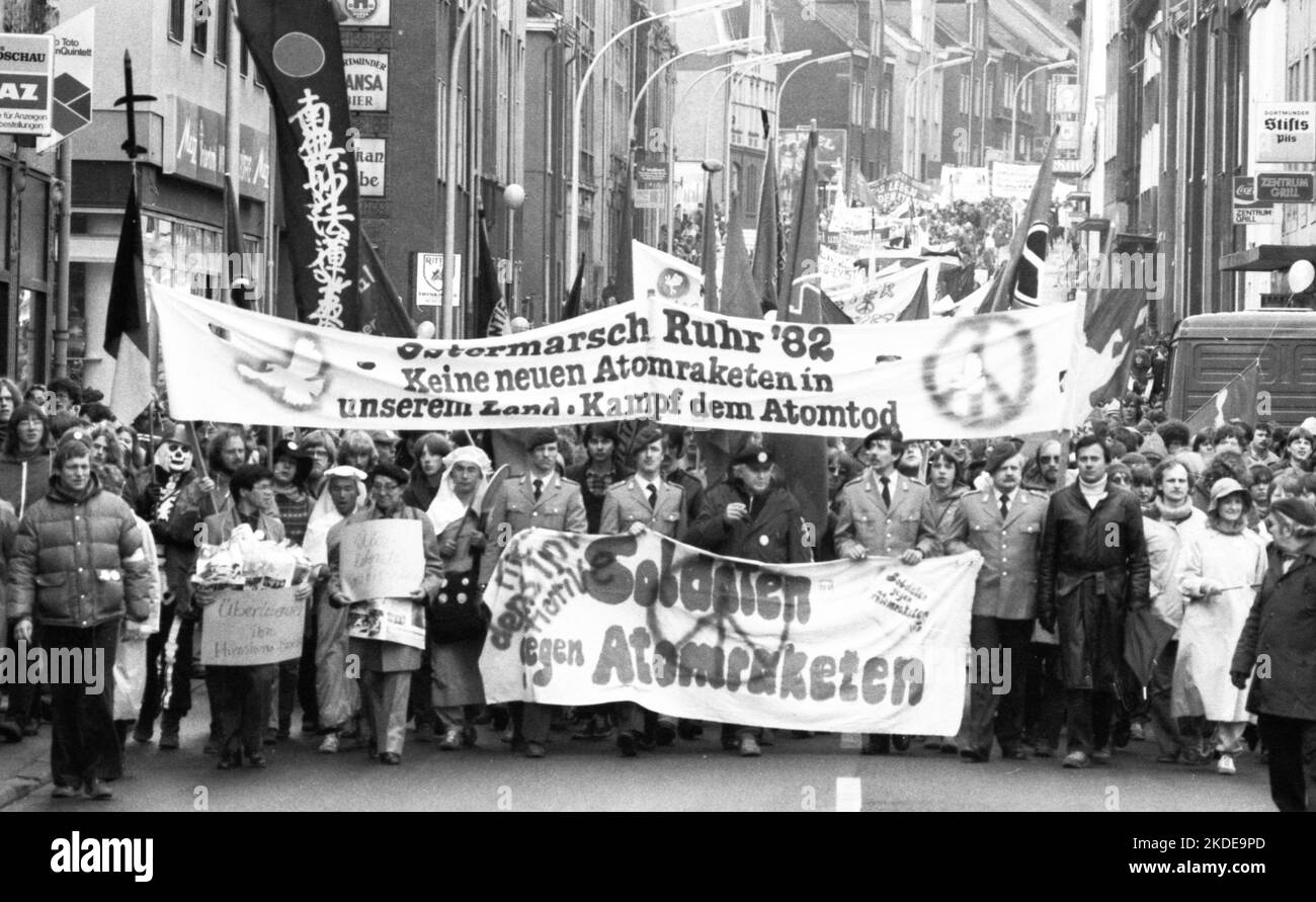 The traditional Easter March Ruhr 1982, Germany Stock Photo - Alamy