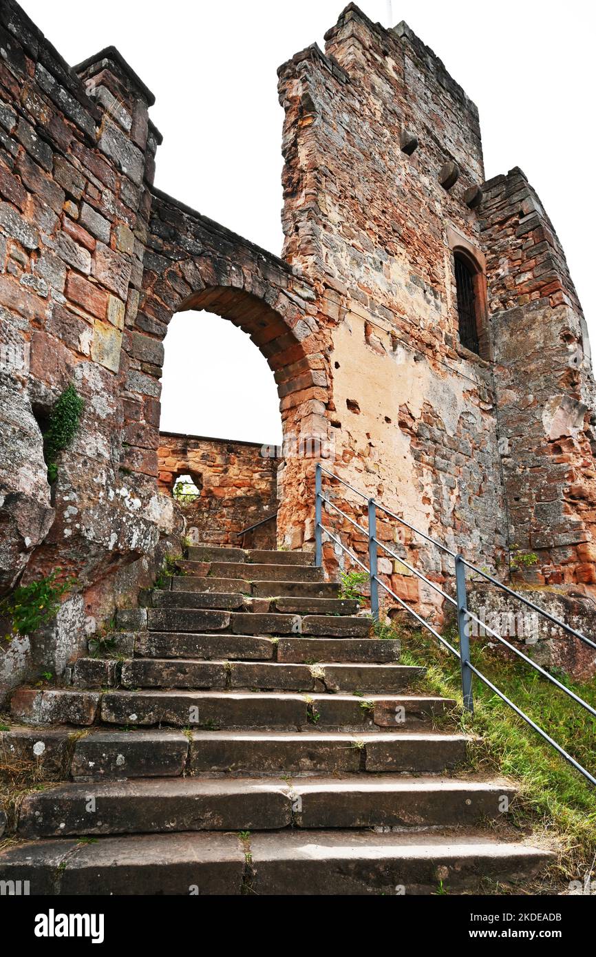 The castle ruin in the Palatinate Forest near Merzalben is Felsenburg ...
