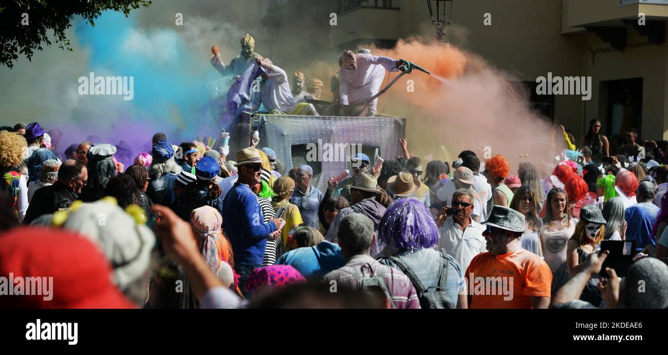 The traditional powder festival is an integral part of the carnival on ...