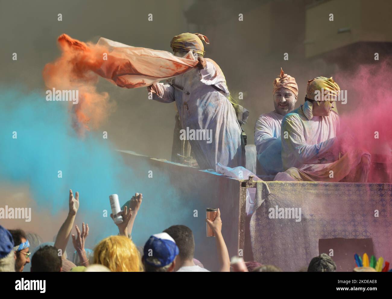 The traditional powder festival is an integral part of the carnival on ...