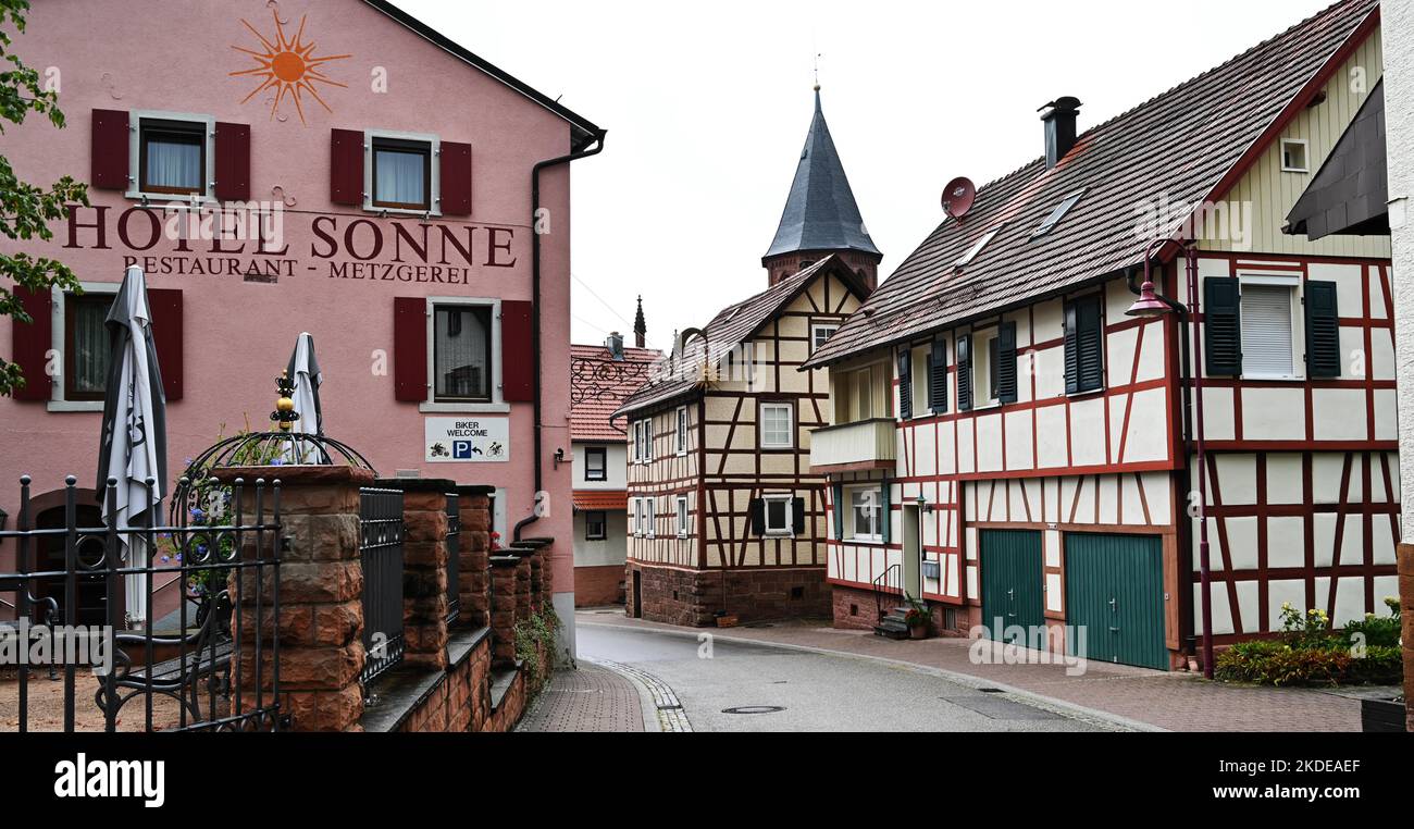 The resort, the beautiful village of Loffenau, seen here on 10.9.2019 ...