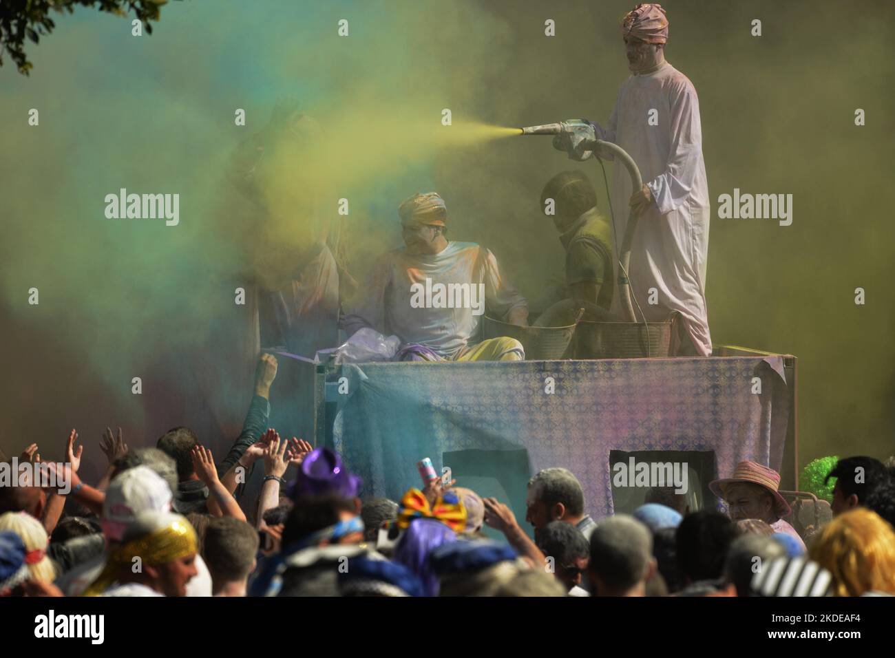 The traditional powder festival is an integral part of the carnival on ...