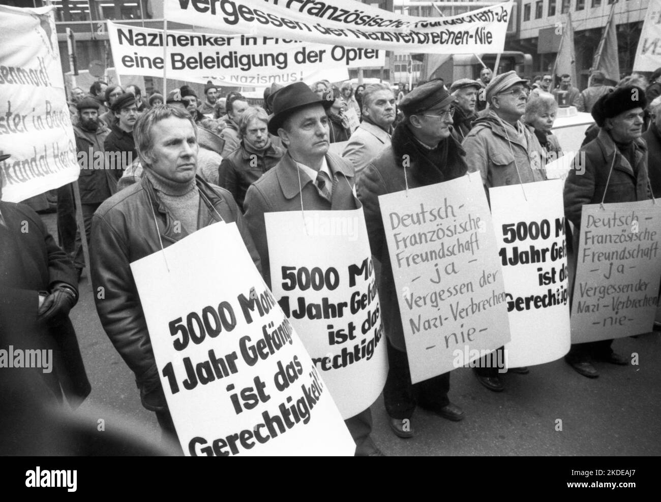 Organisations of French Jews and German Nazi victims demonstrated for a ...