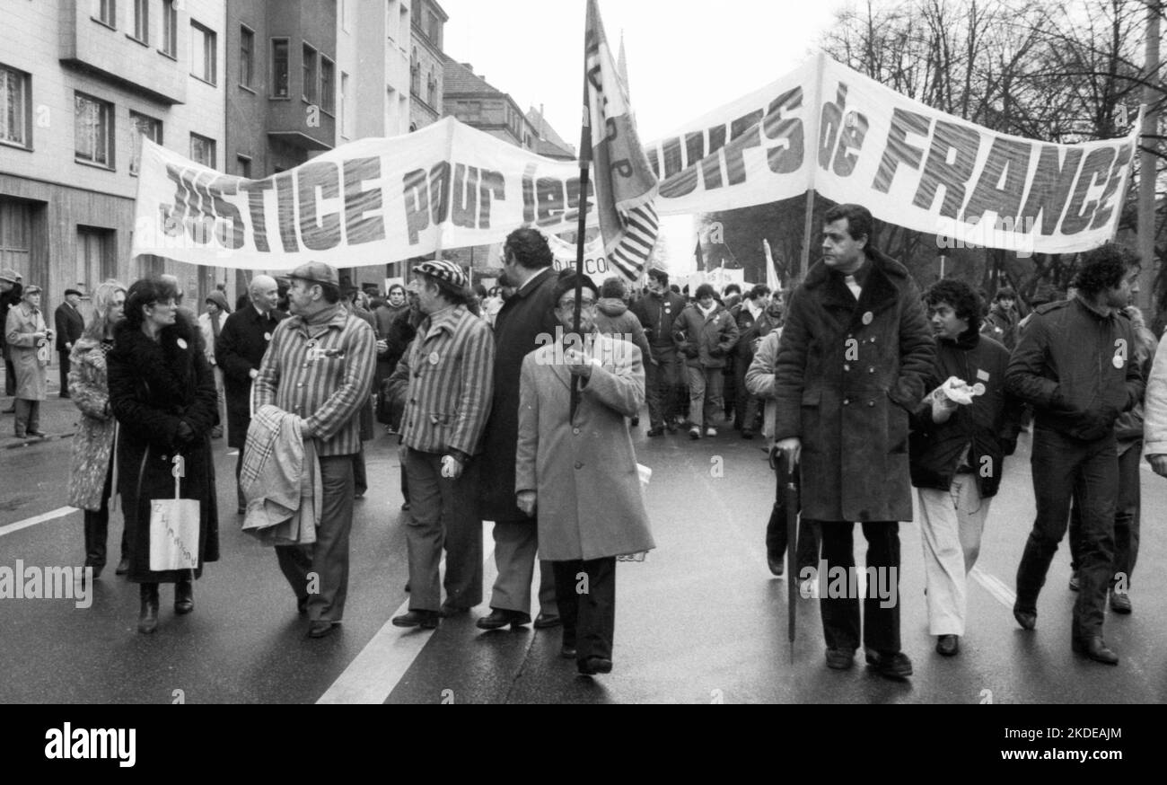 Organisations of French Jews and German Nazi victims demonstrated for a ...