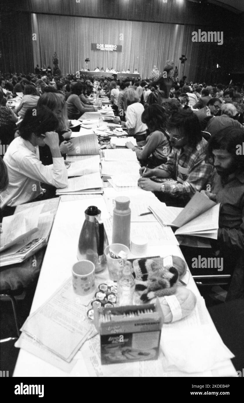 Federal Party Congress The Greens in the Westfalenhalle on 21.06.1980 ...