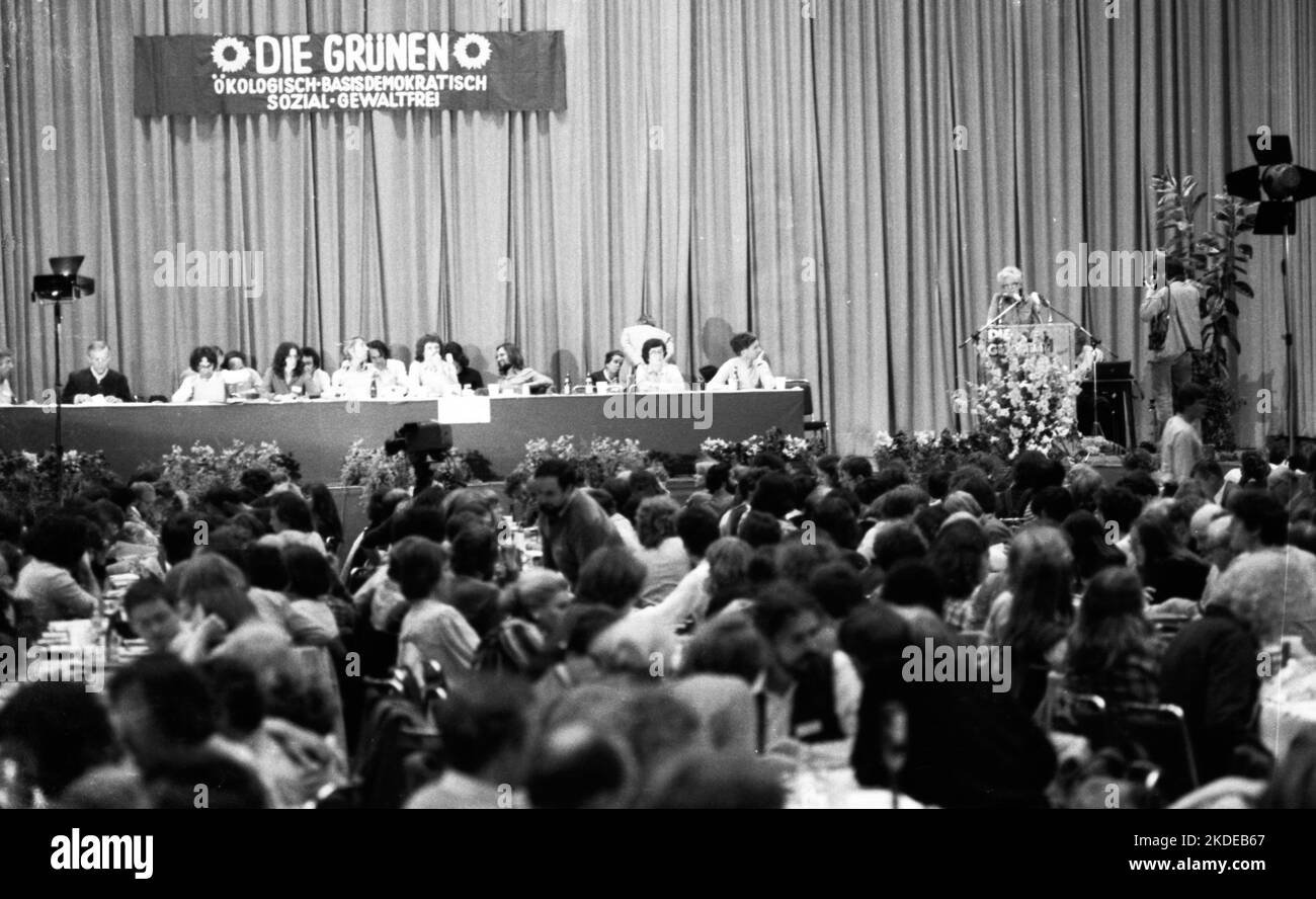 Federal Party Congress The Greens in the Westfalenhalle on 21.06.1980 ...