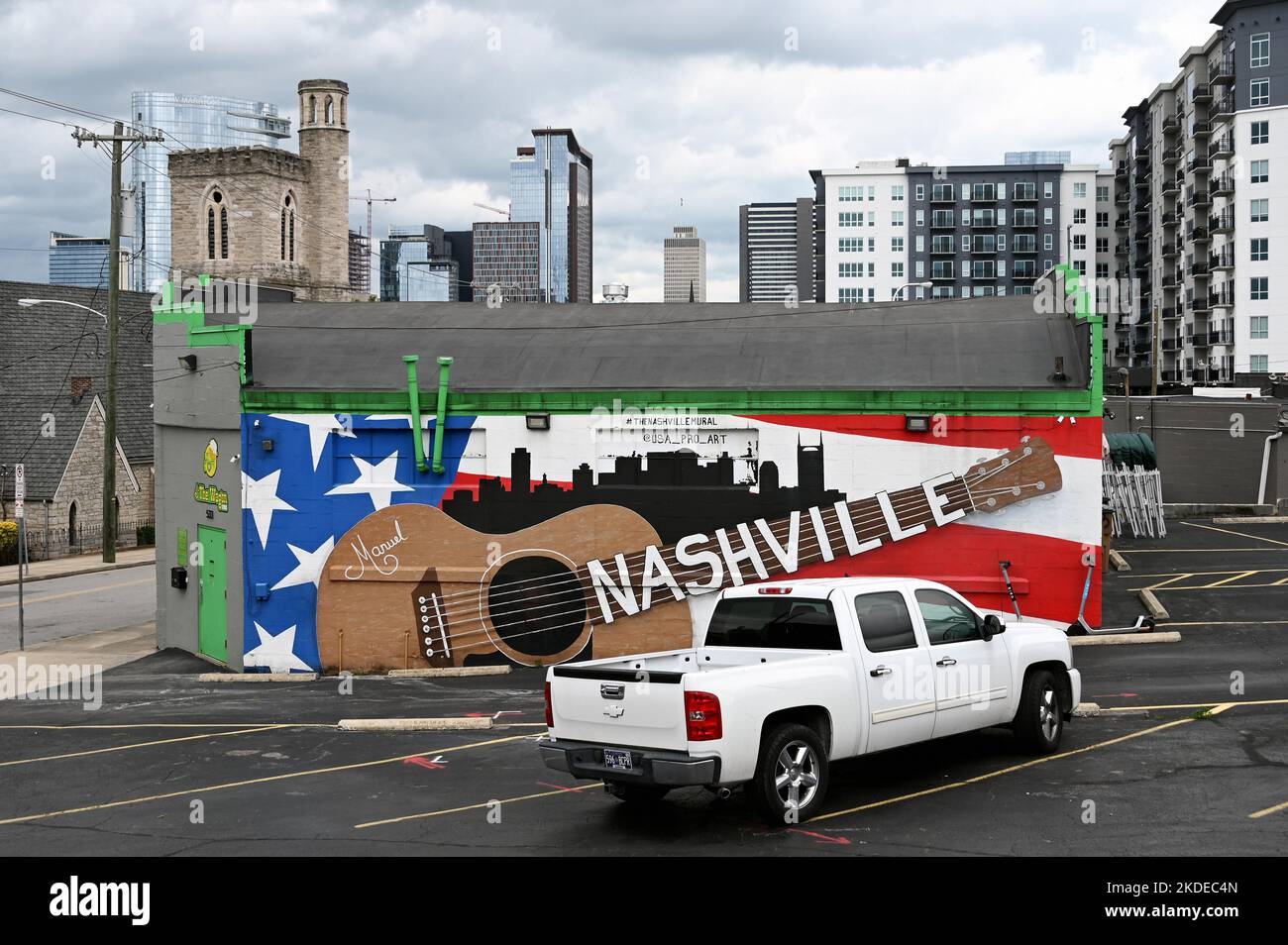 Nashville Mural, Nashville, Tennessee, United States of America Stock ...