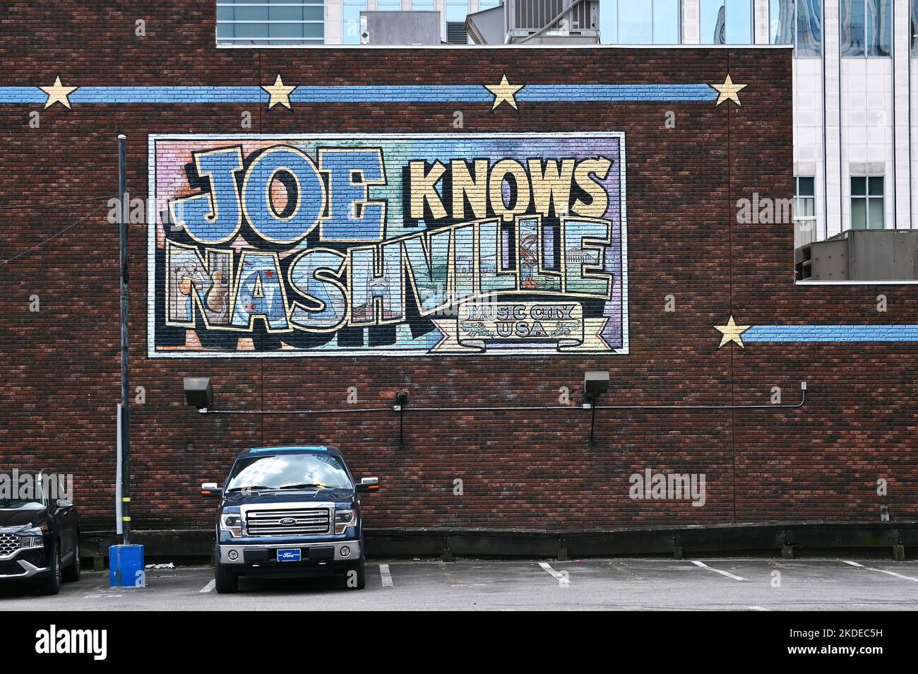 Mural on Broadway, Nashville, Tennessee, United States of America Stock ...