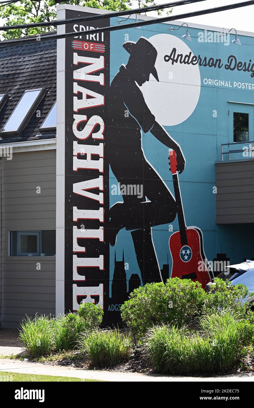 Mural Spirit of Broadway, Nashville, Tennessee, United States of ...