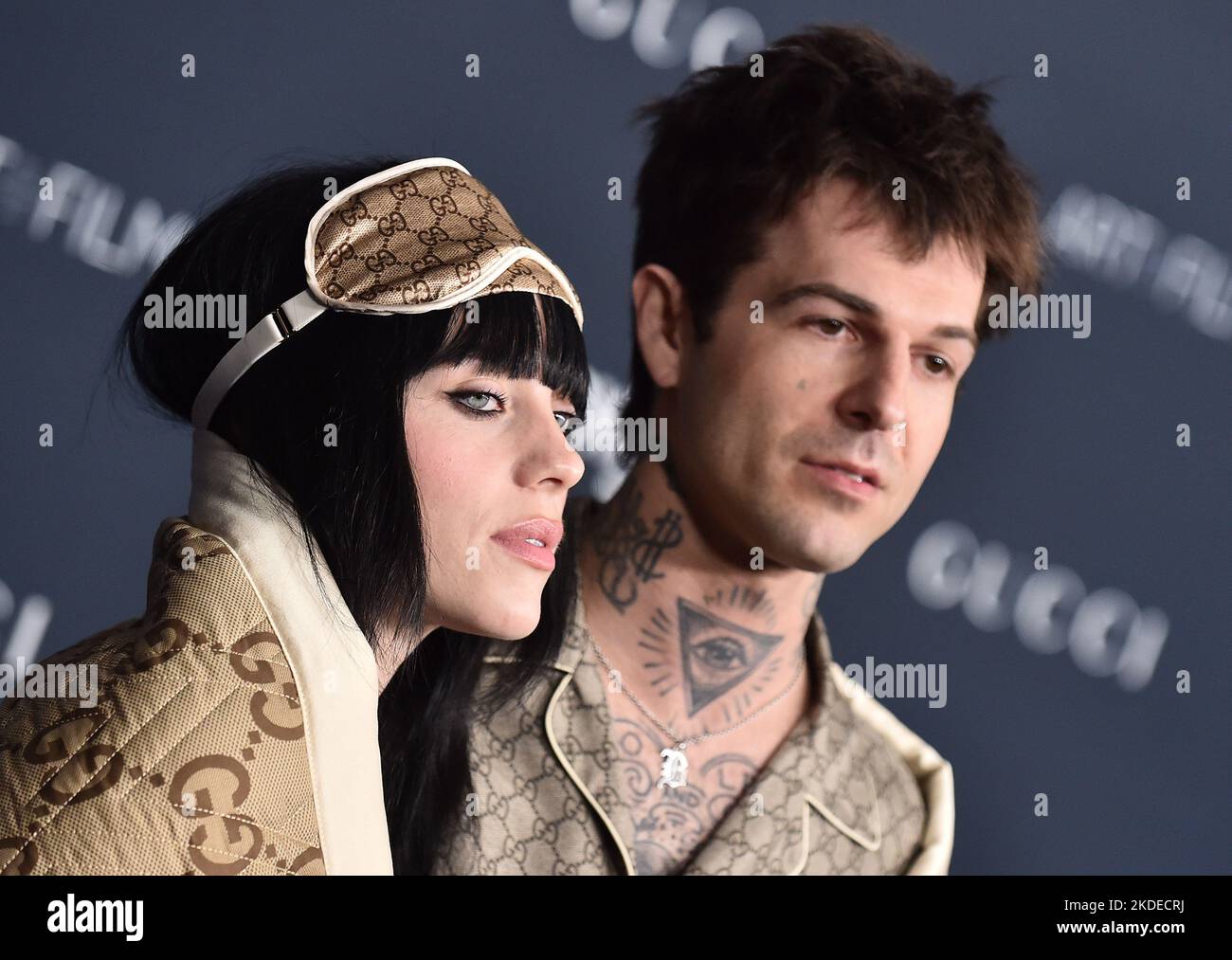 Billie Eilish and Jesse Rutherford arriving to the 2022 LACMA Art ...