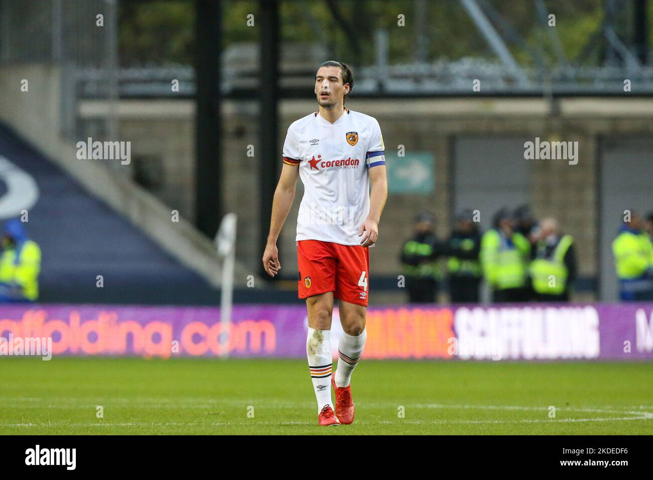 Jacob Greaves #4 of Hull City during the Sky Bet Championship match ...
