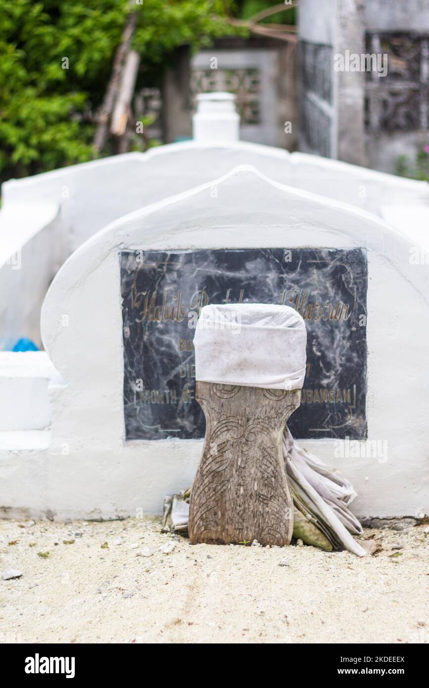 Badjao grave sites with 'sunduk' in Mindanao, Philippines Stock Photo ...