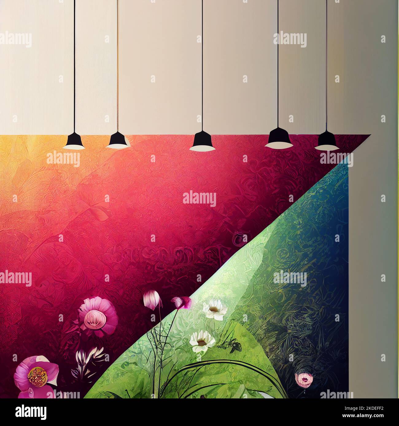 Abstract floral organic wallpaper background illustration Stock Photo ...