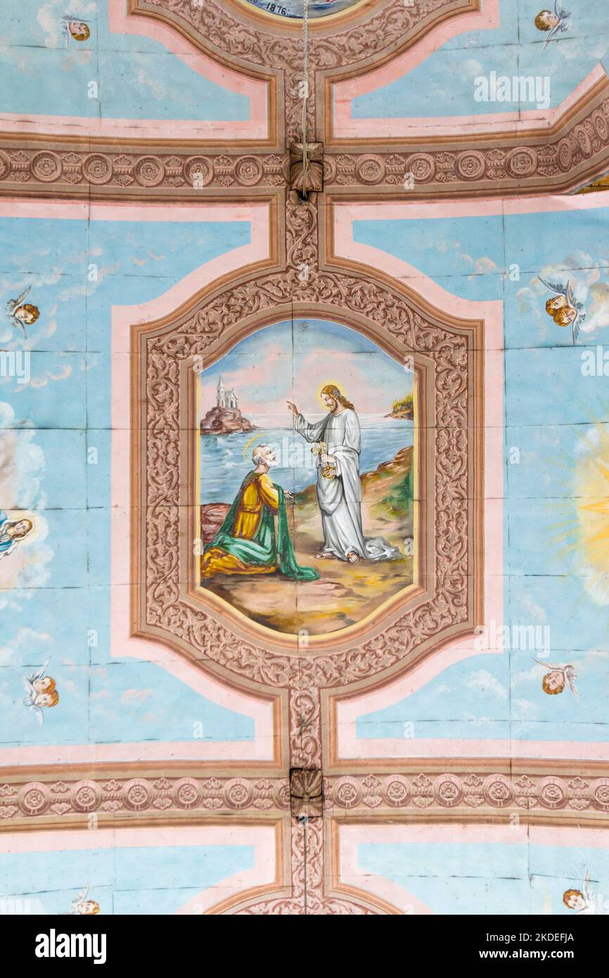 Ceiling painting of Loboc Church in Bohol, Philippines Stock Photo - Alamy