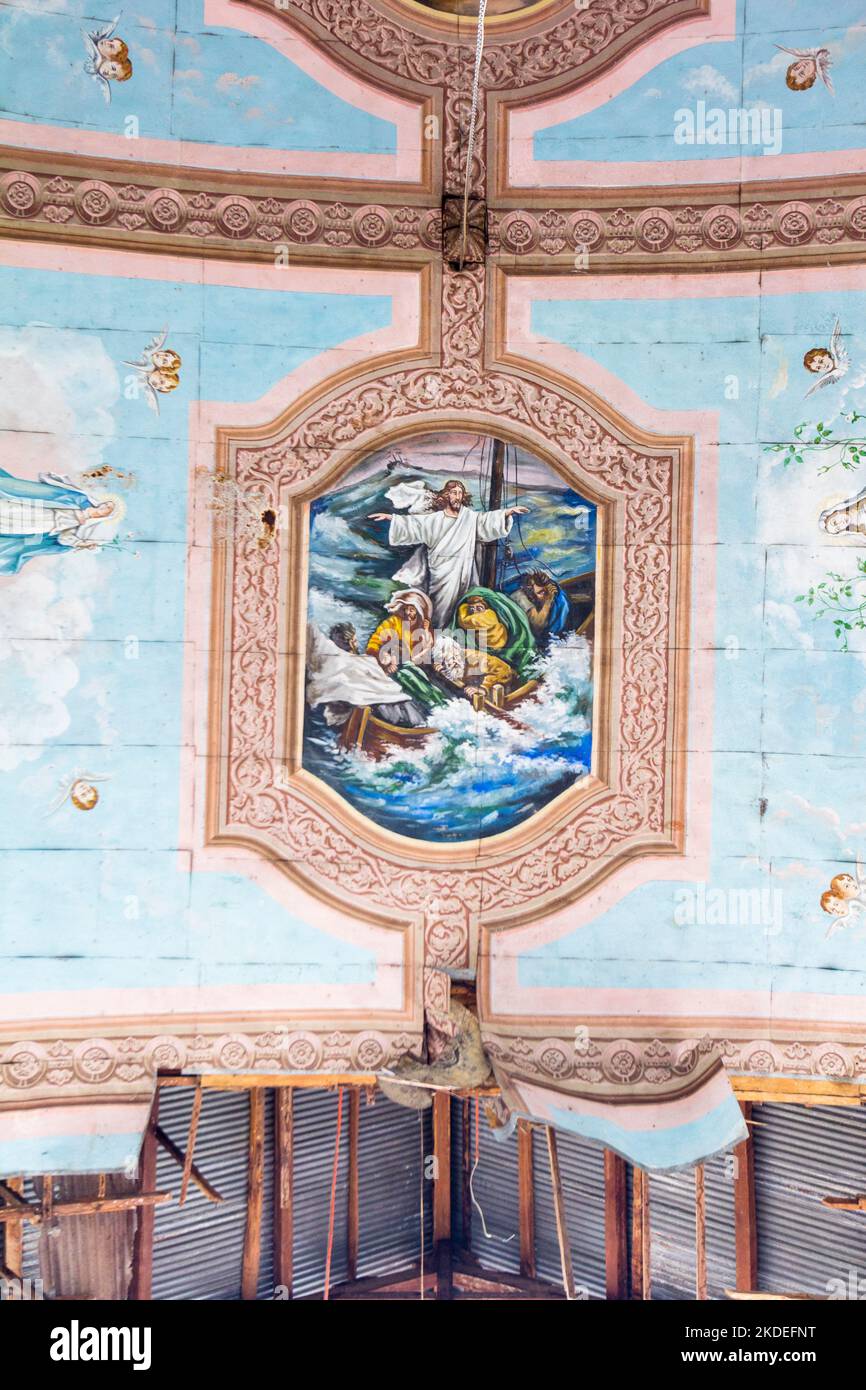 Ceiling painting of Loboc Church in Bohol, Philippines Stock Photo - Alamy
