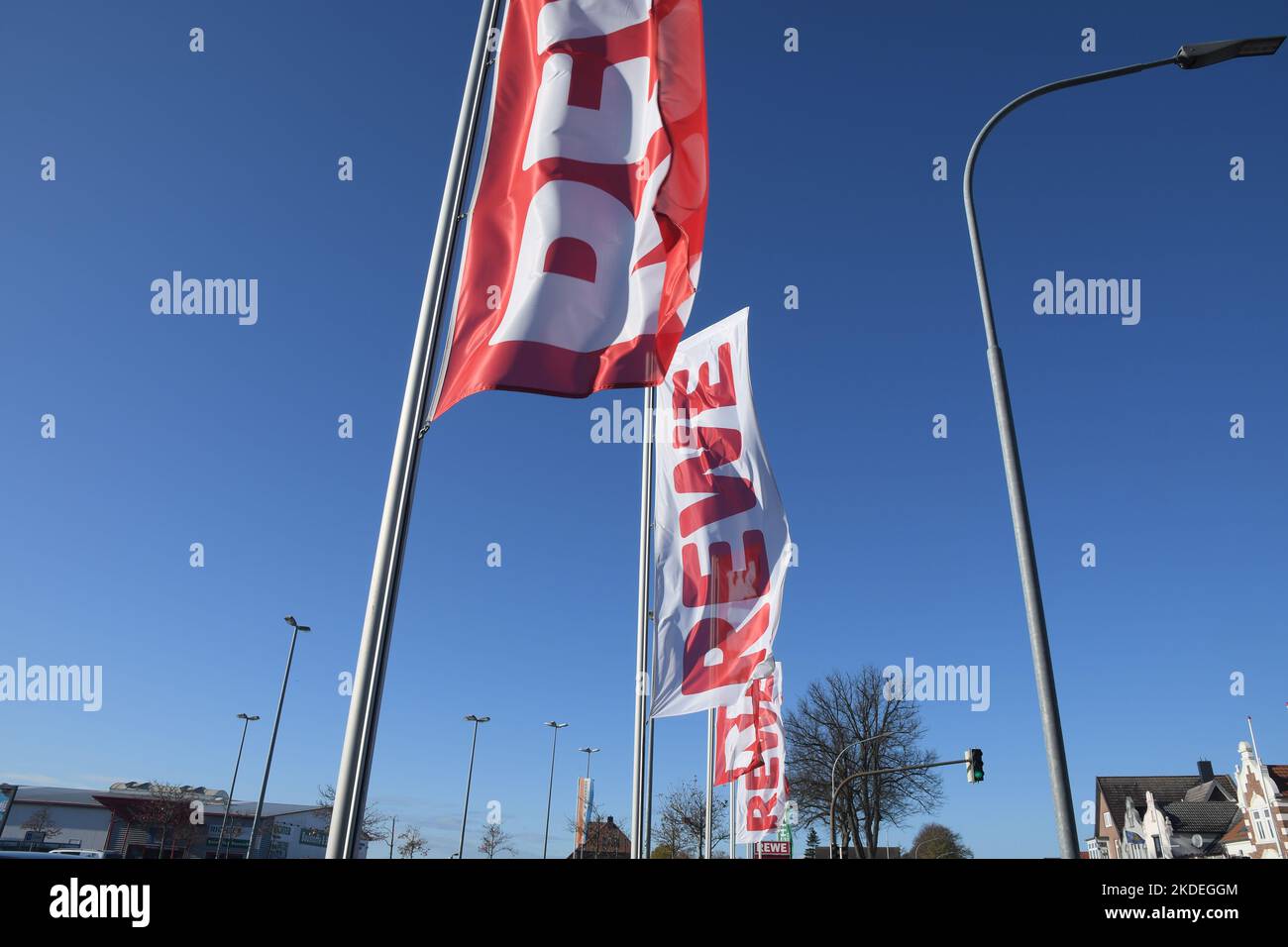 Burg/Fehmran/Germany/05 November 2022/Shoppers at Rewe grocery store in ...