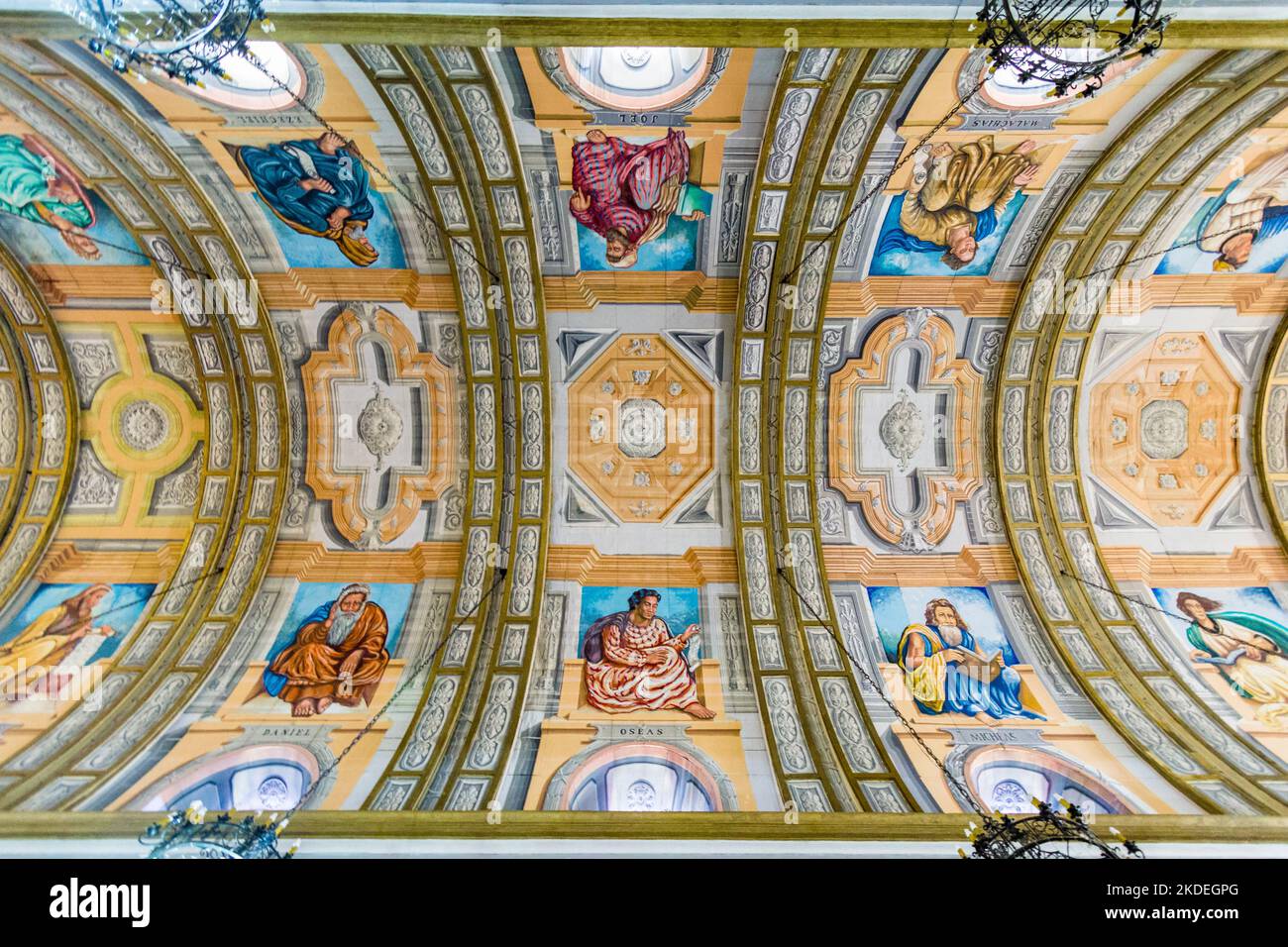 Ceiling painting of the metropolitan cathedral of Lipa in Batangas ...