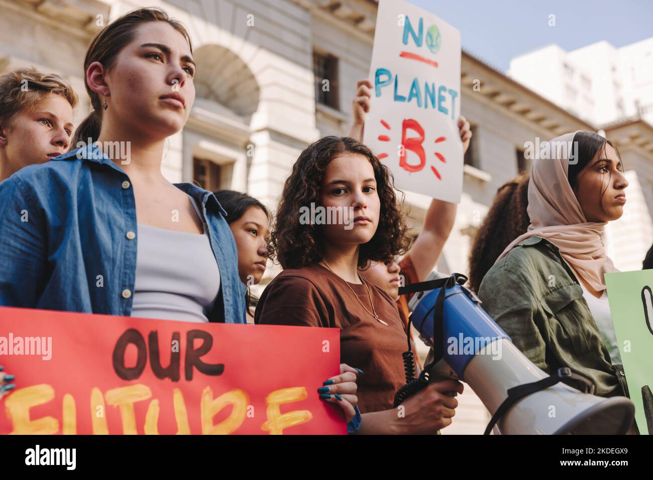 Protesting with a megaphone hi-res stock photography and images - Alamy